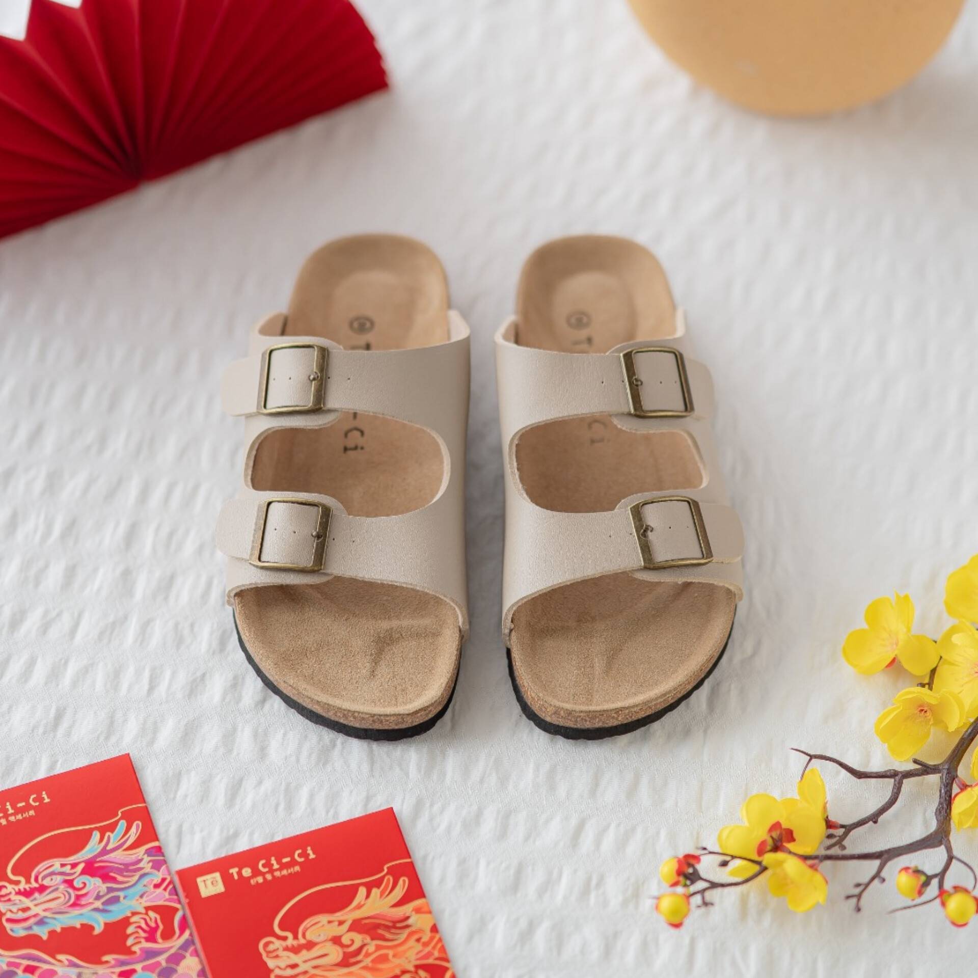 Classic Texture Sandals 红花拖